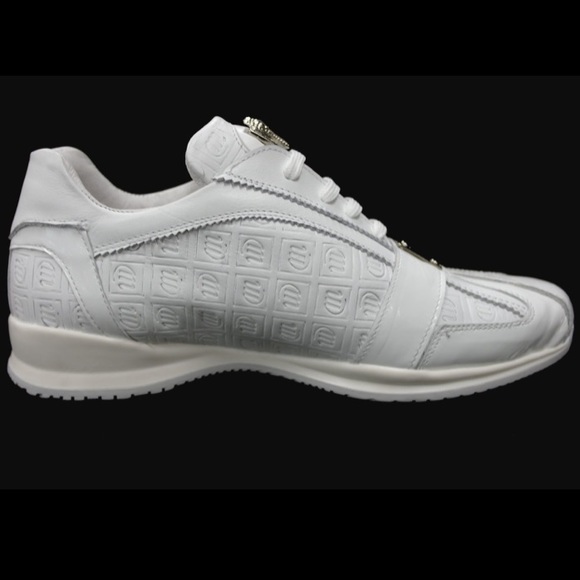 Mauri | Shoes | Mauri Mens Embossed Napa White Leather Shoe | Poshmark